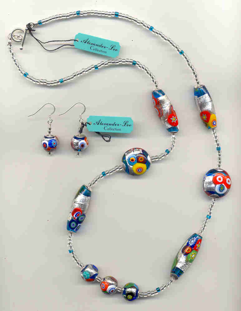 Millefiori Venetian Beads, Authentic Murano Glass & Italian Jewelry